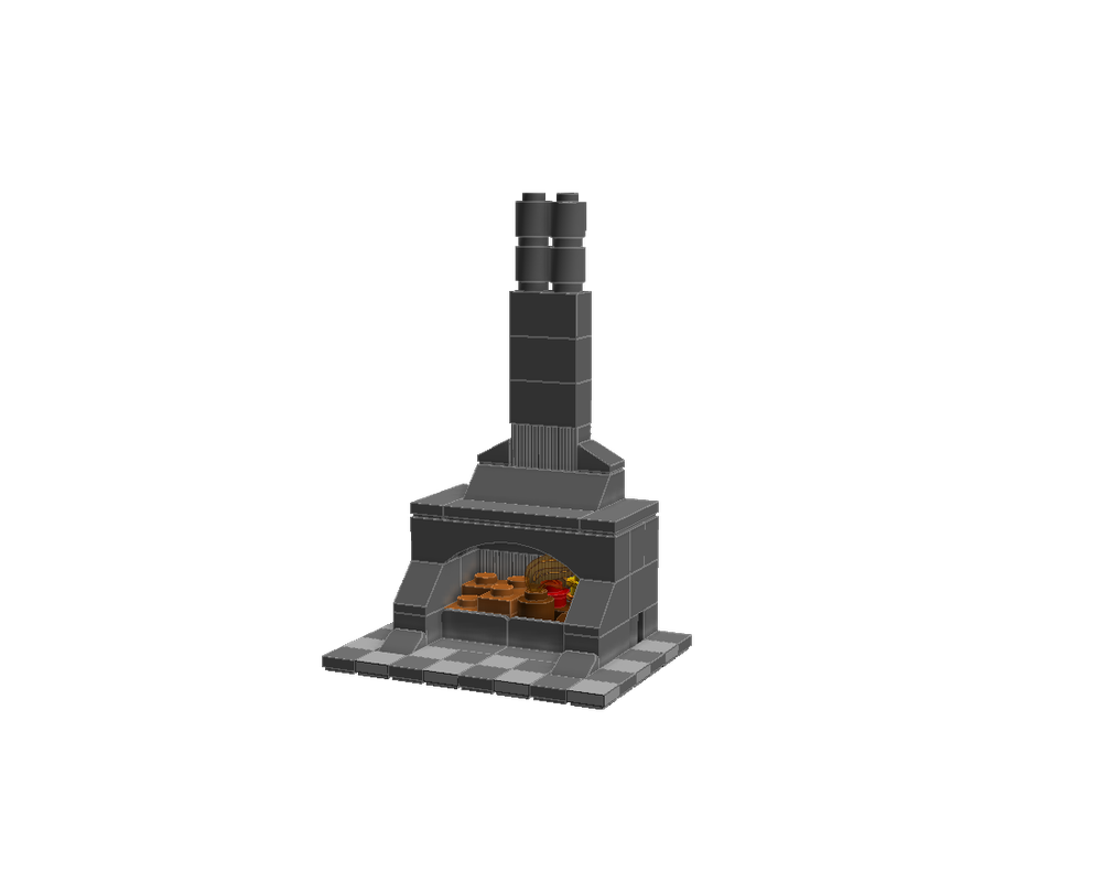 LEGO MOC Big old-fashioned fireplace by Cat_Eye | Rebrickable - Build ...