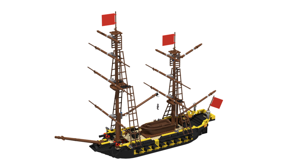 LEGO MOC Sloop by LBBDE | Rebrickable - Build with LEGO