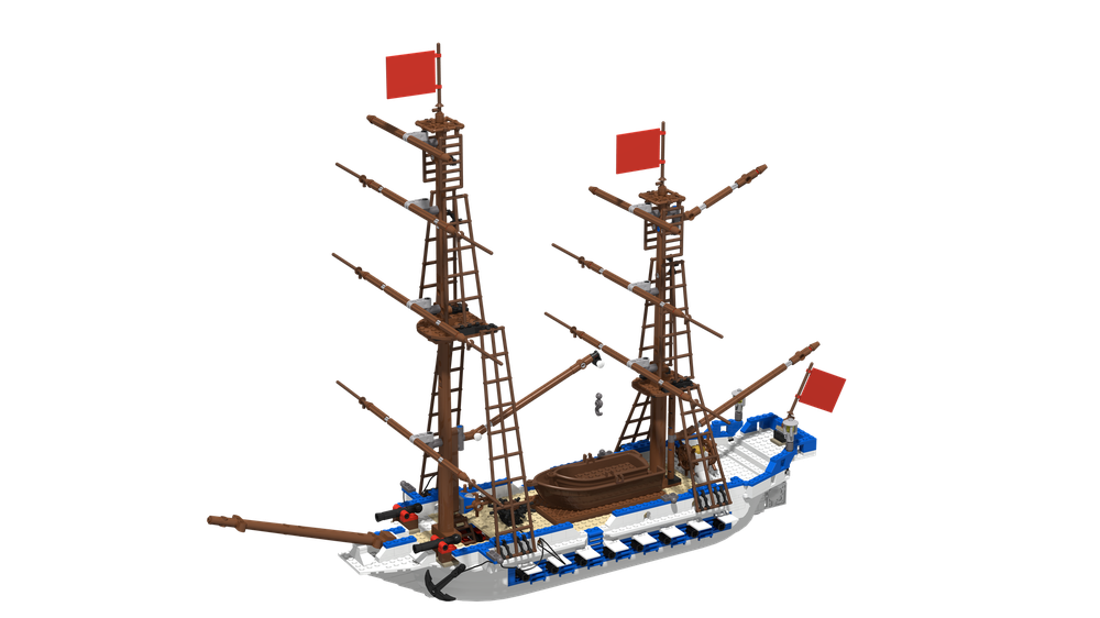 LEGO MOC Sloop by LBBDE | Rebrickable - Build with LEGO