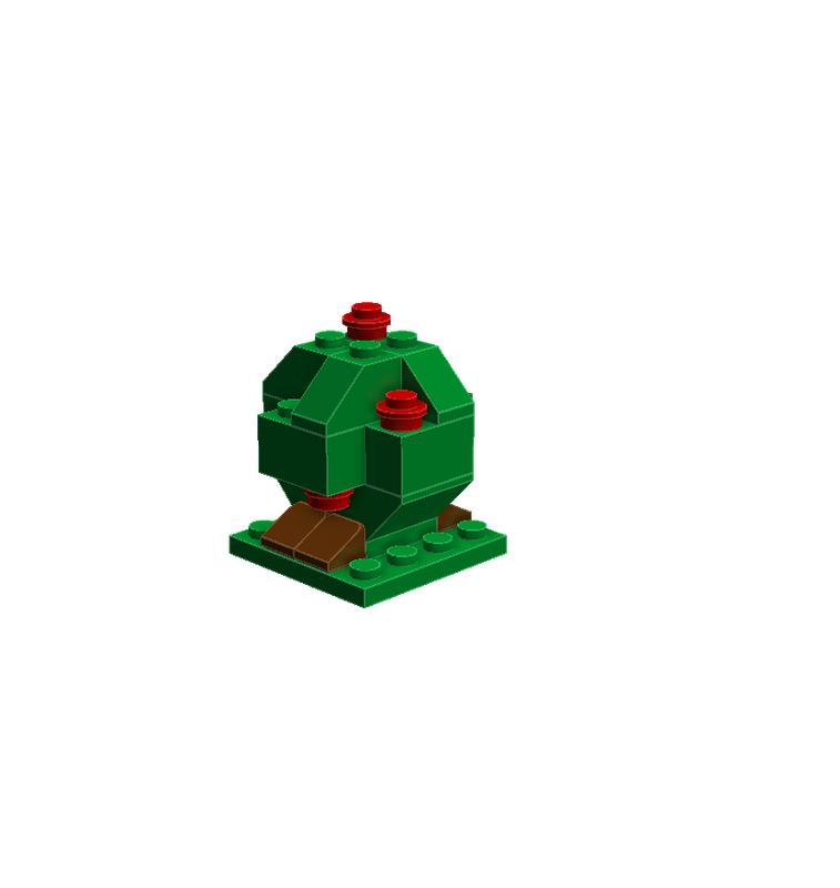 LEGO MOC Red berry bush by Cat_Eye | Rebrickable - Build with LEGO