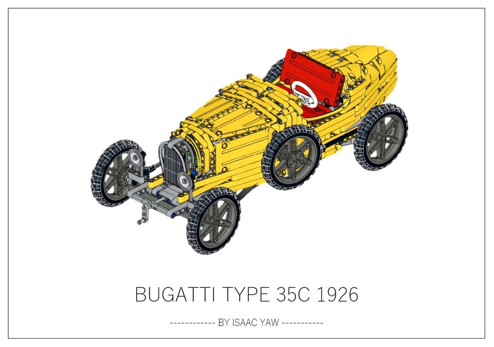 LEGO MOC Bugatti Type35-C 1:8 by Isaac Yaw | Rebrickable - Build with LEGO