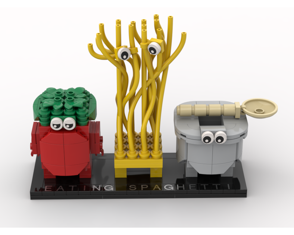 LEGO MOC Eating Spaghetti by noggels | Rebrickable - Build with LEGO