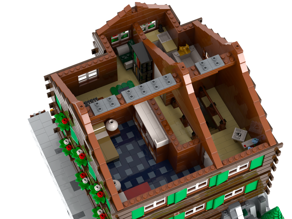 LEGO MOC Swiss Mountain Chalet by brickgloria | Rebrickable - Build ...