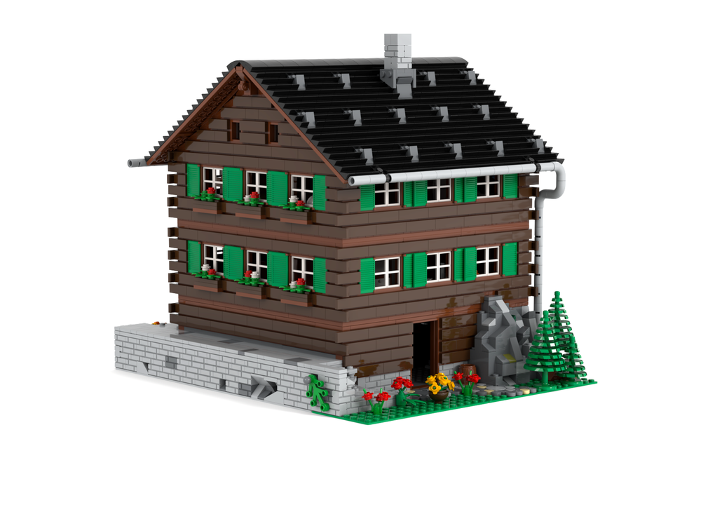 LEGO MOC Swiss Mountain Chalet by brickgloria | Rebrickable - Build ...