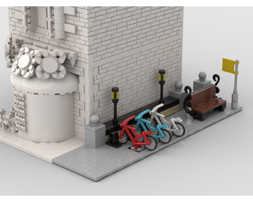 LEGO MOC Modular Corner Bus Stop | Turn every modular model into a ...