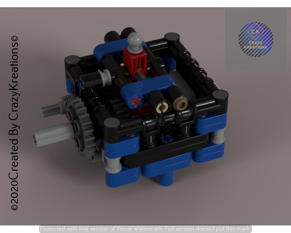 Lego Moc Compact 4 Speed Gearbox By Crazykreations Rebrickable