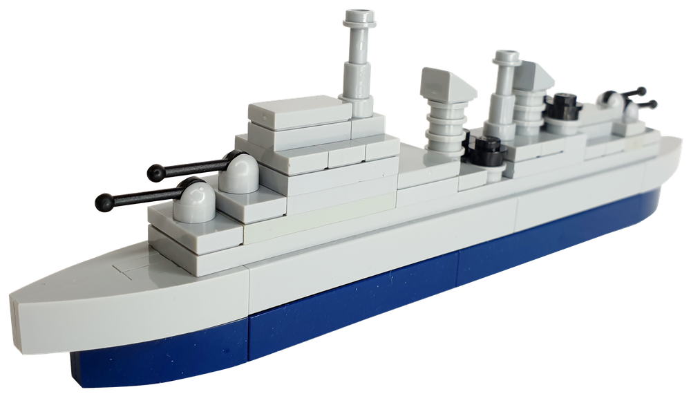 LEGO MOC HMS Belfast Microscale Town-class light cruiser warship by ...