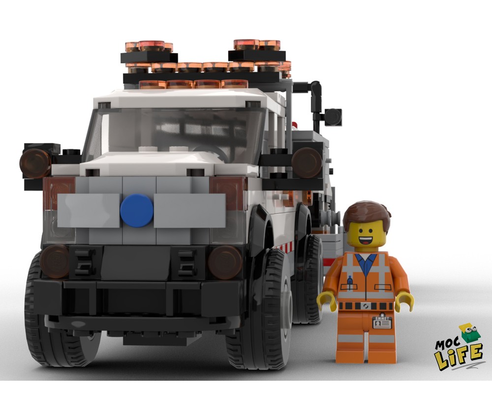 LEGO MOC Ford F-450 quad cab long bed with little road roller by ...