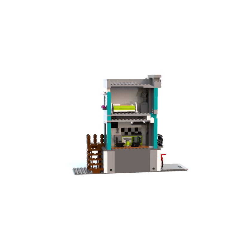 LEGO MOC Blue House by jeffu | Rebrickable - Build with LEGO