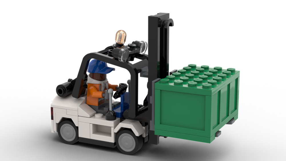 Lego Moc Dock Forklift By Yellowlxf Rebrickable Build With Lego