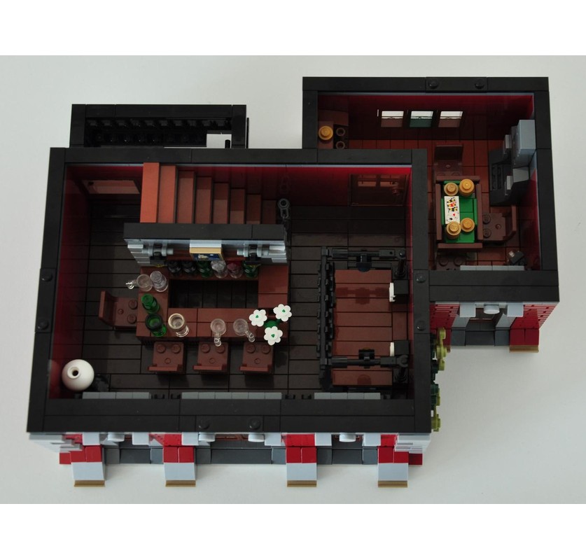 LEGO MOC Modular Pizza Parlor by peedeejay | Rebrickable - Build with LEGO