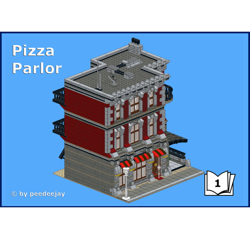 LEGO MOC Modular Pizza Parlor by peedeejay | Rebrickable - Build with LEGO