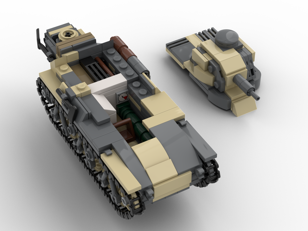 LEGO MOC Hotchkiss H39 Light Tank by Comrade_Katya | Rebrickable ...