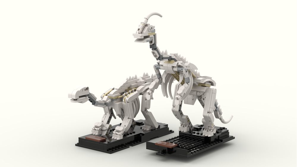 LEGO MOC Parasaurolophus & Iguanodon Skeleton - Alternative Build for ...
