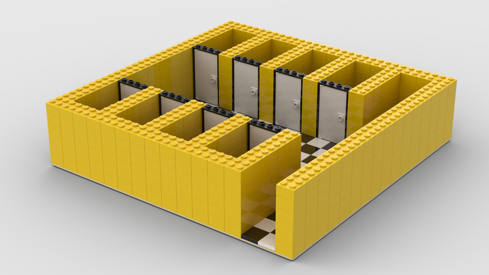 Lego Moc Public Restroom By Kristinalegomaker Rebrickable Build