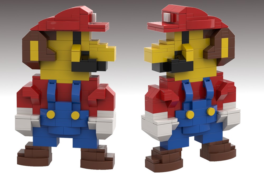 LEGO MOC Mario in 2.5D, Refined by dk_brick | Rebrickable - Build with LEGO