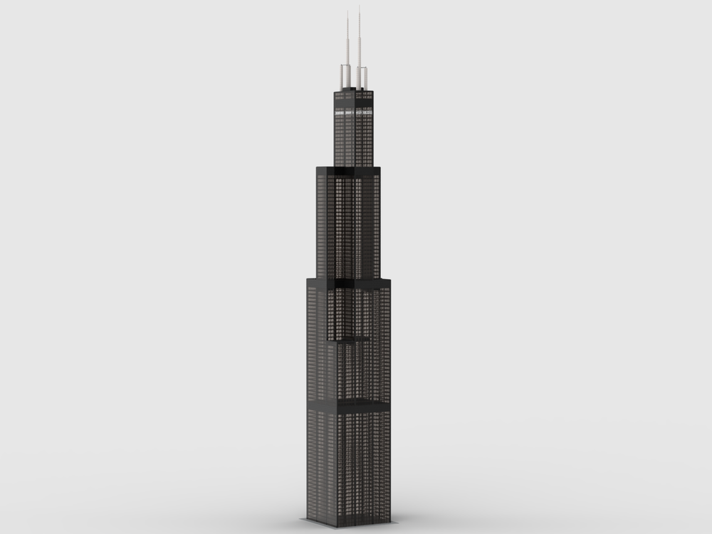 LEGO MOC Willis Tower at 1/200 Scale by FunnyTacoBunny | Rebrickable ...