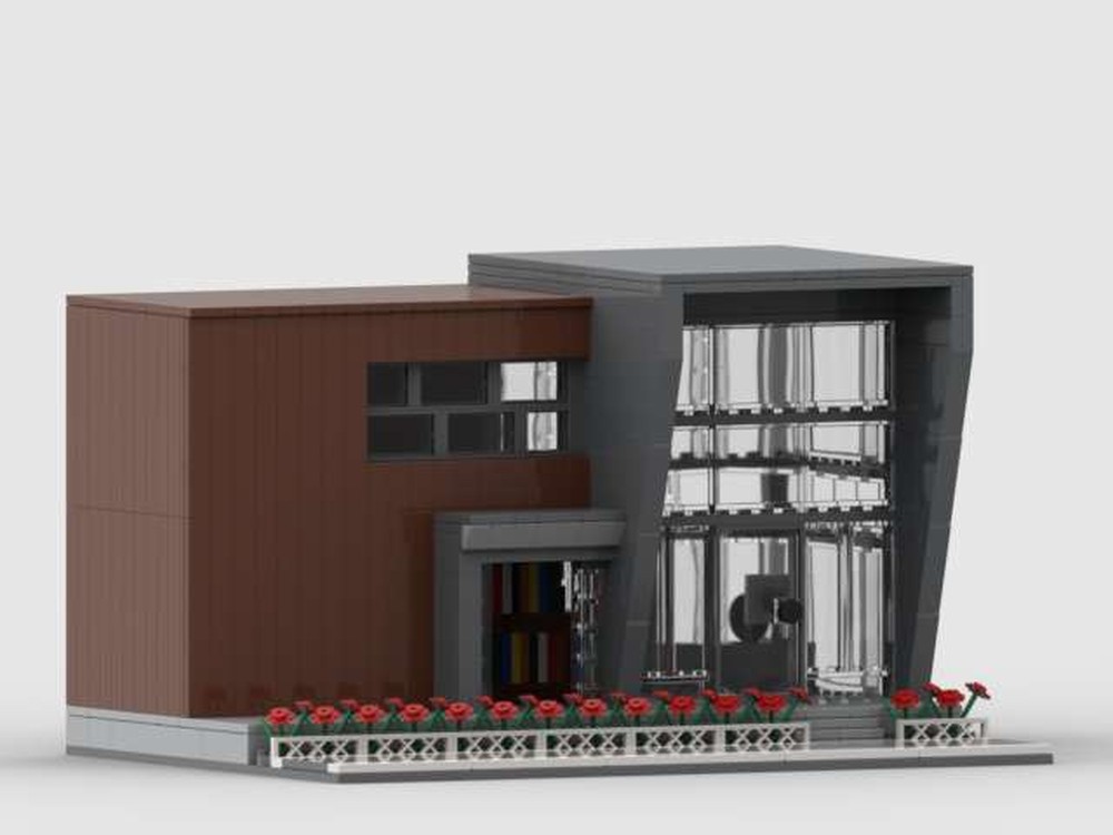 Lego Moc Modern Library By Plan Rebrickable Build With Lego