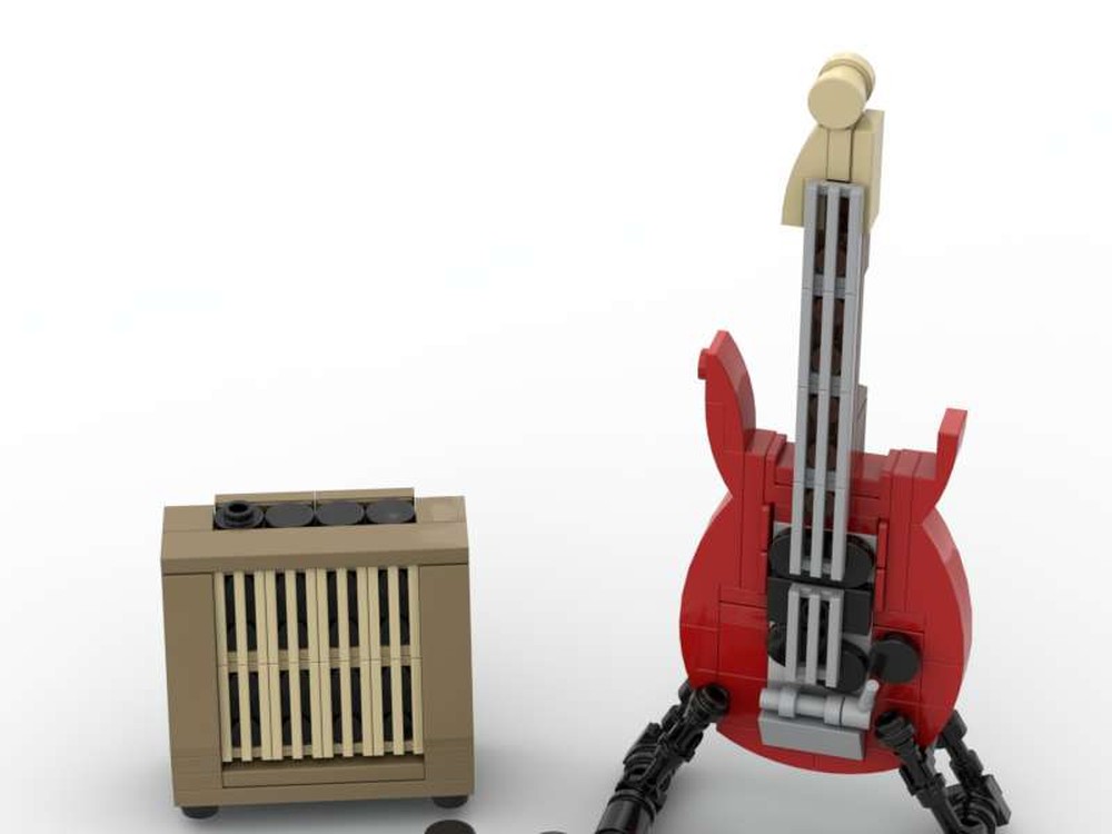 LEGO MOC Fender Tweed Blues Jnr & Stratocaster in Fiesta Red - Electric ...