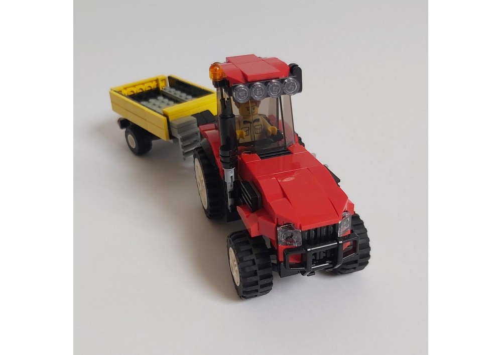 LEGO MOC Red Tractor with Trailer by l1anchu | Rebrickable - Build with ...