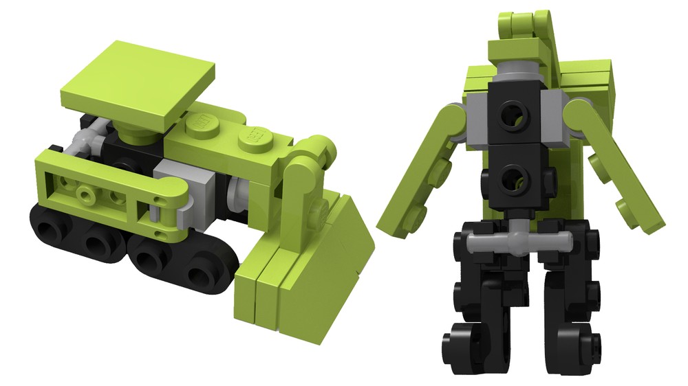 LEGO MOC Transformer G1 Mini Constructions Bonecrusher by FreshBricks ...