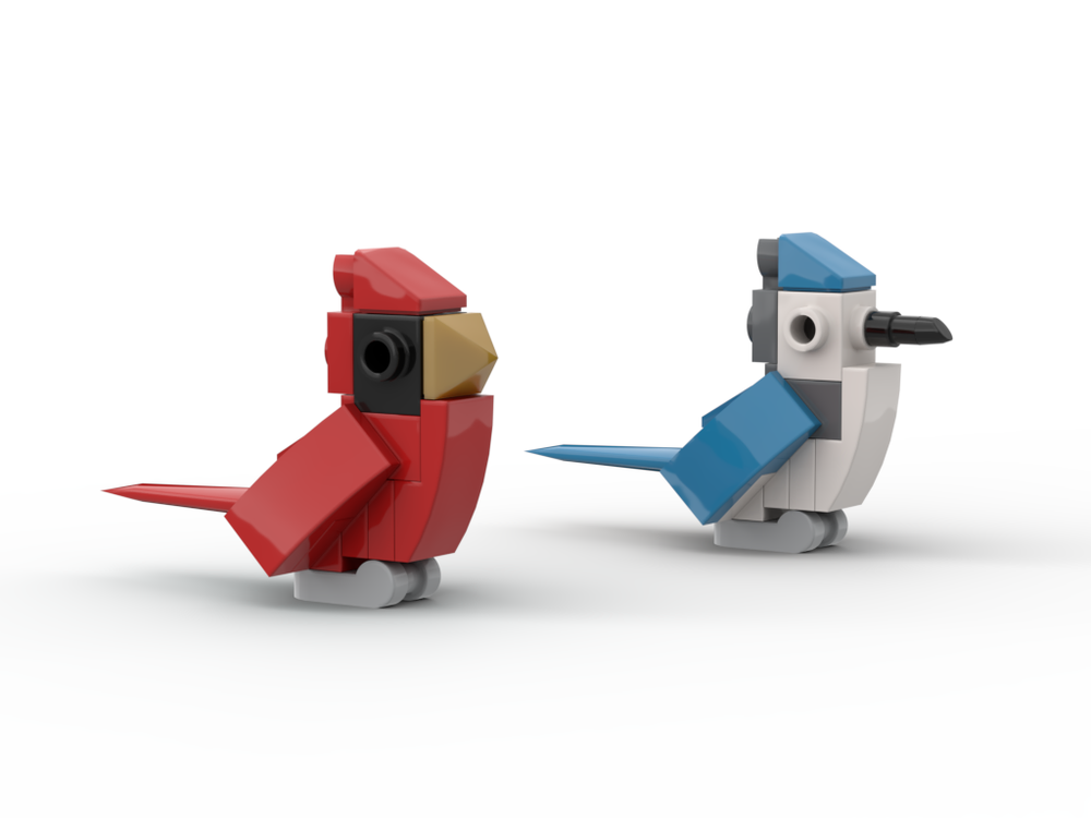 LEGO MOC Cardinal and Bluejay by Miro | Rebrickable - Build with LEGO