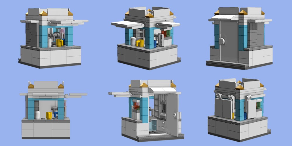 LEGO MOC ice cream and coffee kiosk by DaBriks | Rebrickable - Build ...