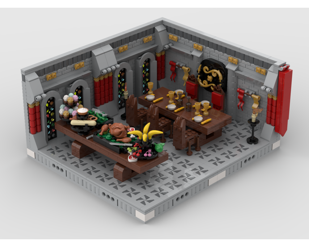 LEGO MOC Big Royal dining room by gabizon | Rebrickable - Build with LEGO