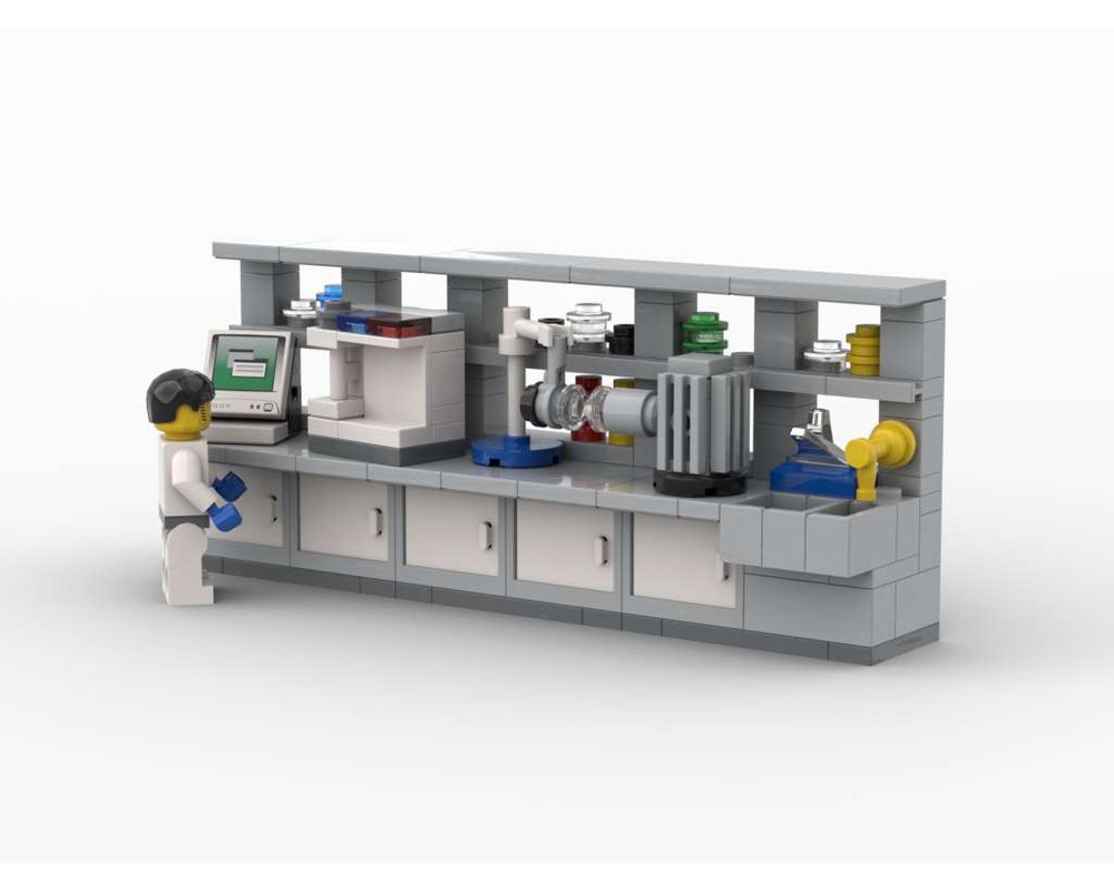 LEGO MOC Lab furniture - complete bench by Tavernellos | Rebrickable ...