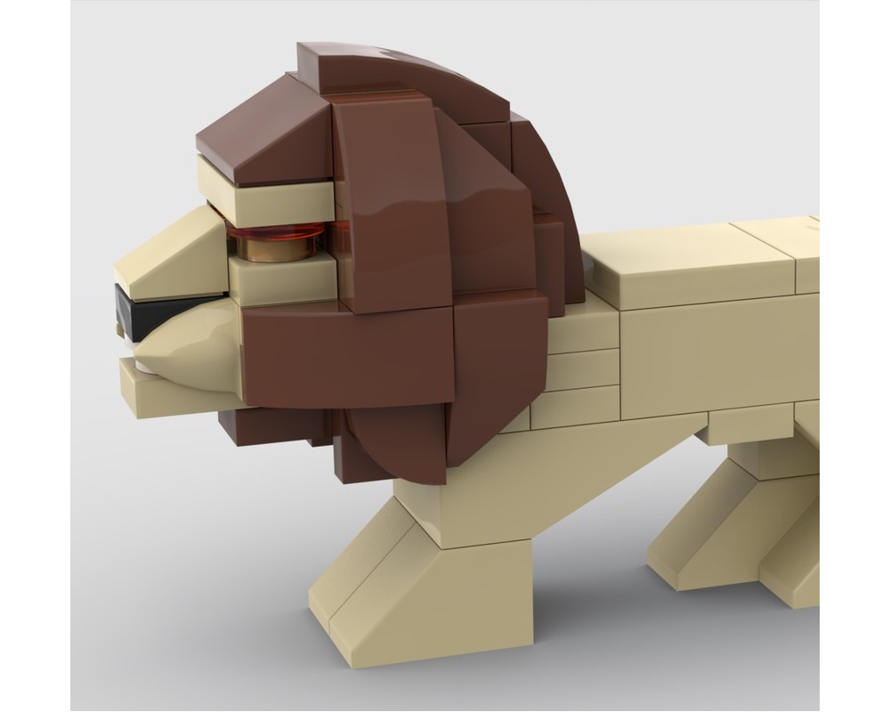 LEGO MOC Small Lion by homealone | Rebrickable - Build with LEGO