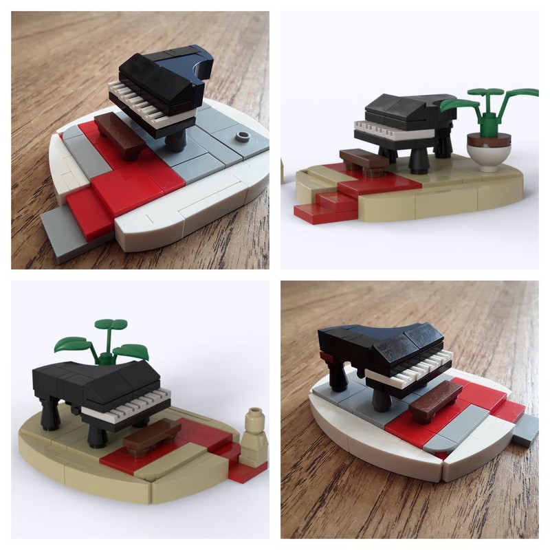 Lego Moc Grand Piano On Stage By Legoori Rebrickable Build With Lego