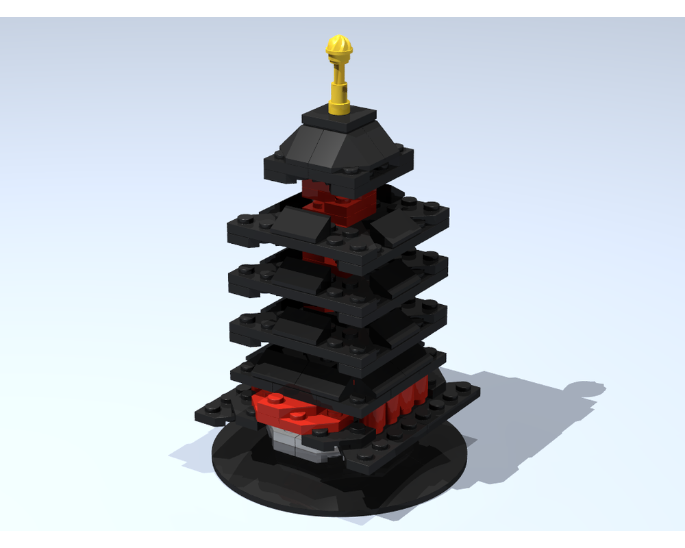 LEGO MOC-47032 6322718 MOC Horyuji Temple Five Story Pagoda ...