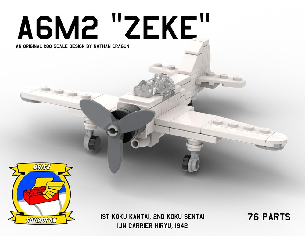 LEGO MOC A6M2 "Zeke" by brick_squadron | Rebrickable - Build with LEGO
