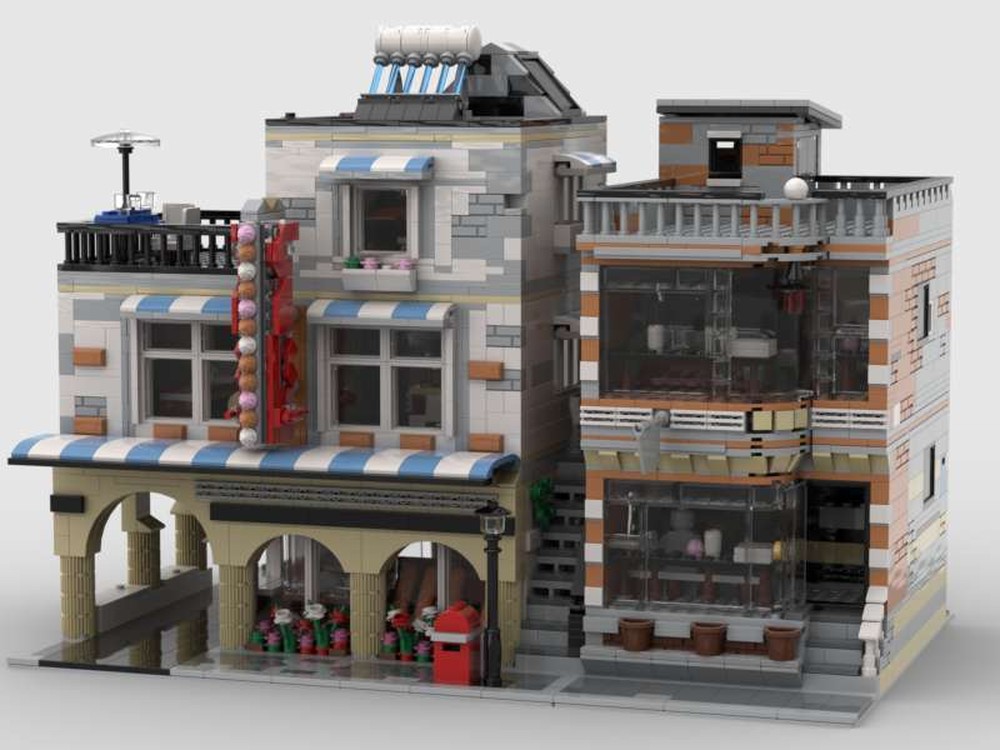 LEGO MOC Bakery and residence by player H | Rebrickable - Build with LEGO