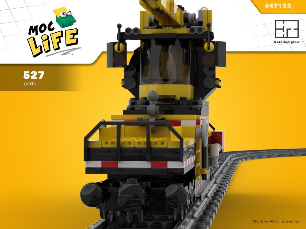 Lego Moc Wagon With Crane By Moclife Rebrickable Build With Lego