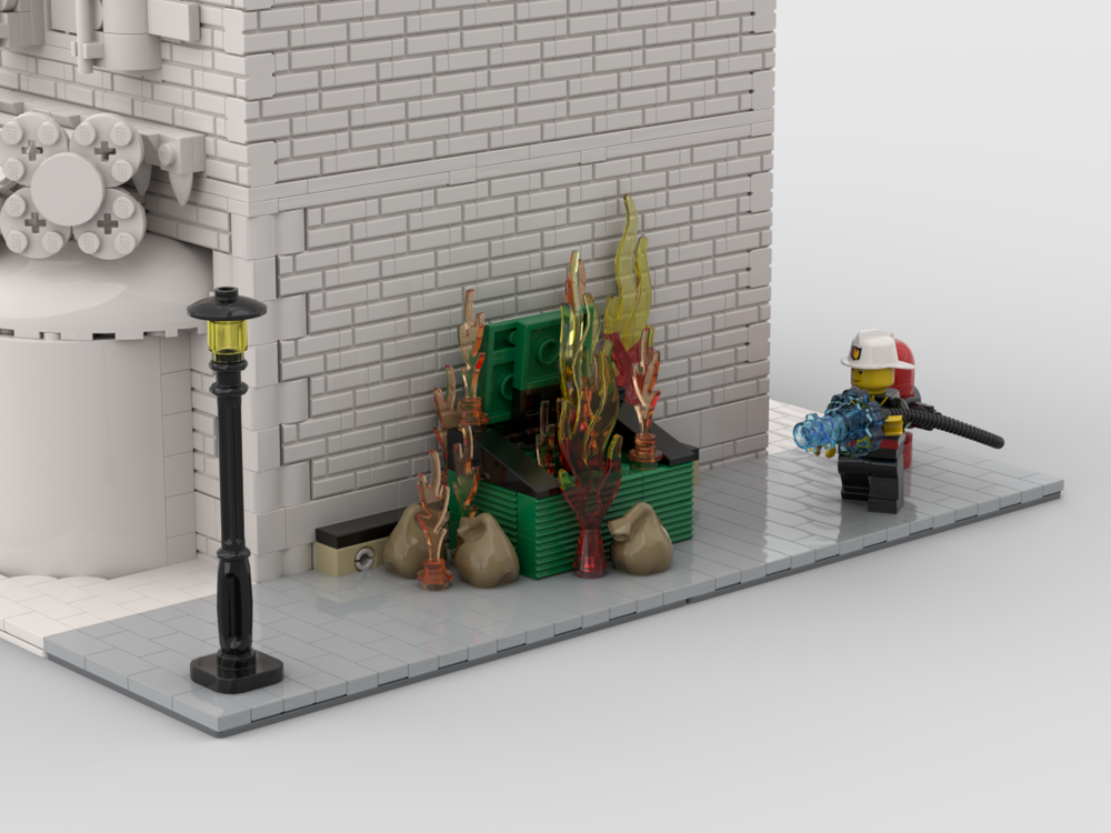LEGO MOC Modular Corner Fire Man | Turn every modular model into a ...