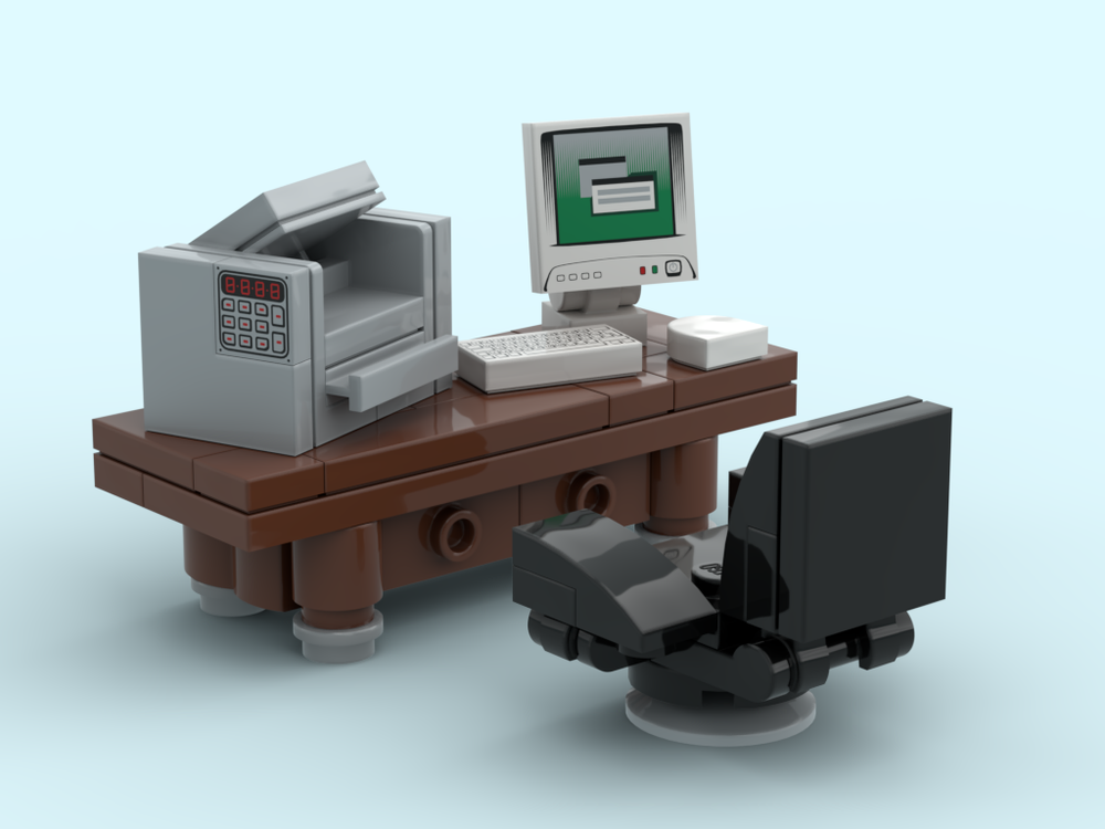 LEGO MOC Office Workstation by Benandrews | Rebrickable - Build with LEGO