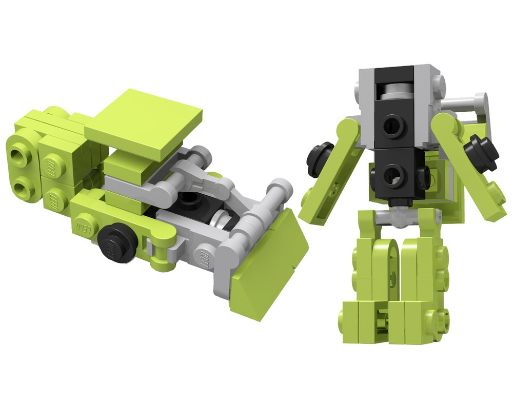 Lego Moc Transformer G1 Mini Constructions Scrapper Instruction Mini Mecha Tutorial By