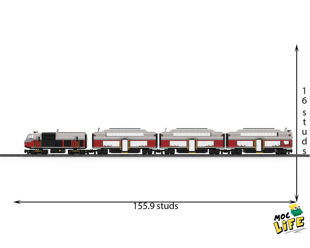 LEGO MOC Train transit by MocLife | Rebrickable - Build with LEGO