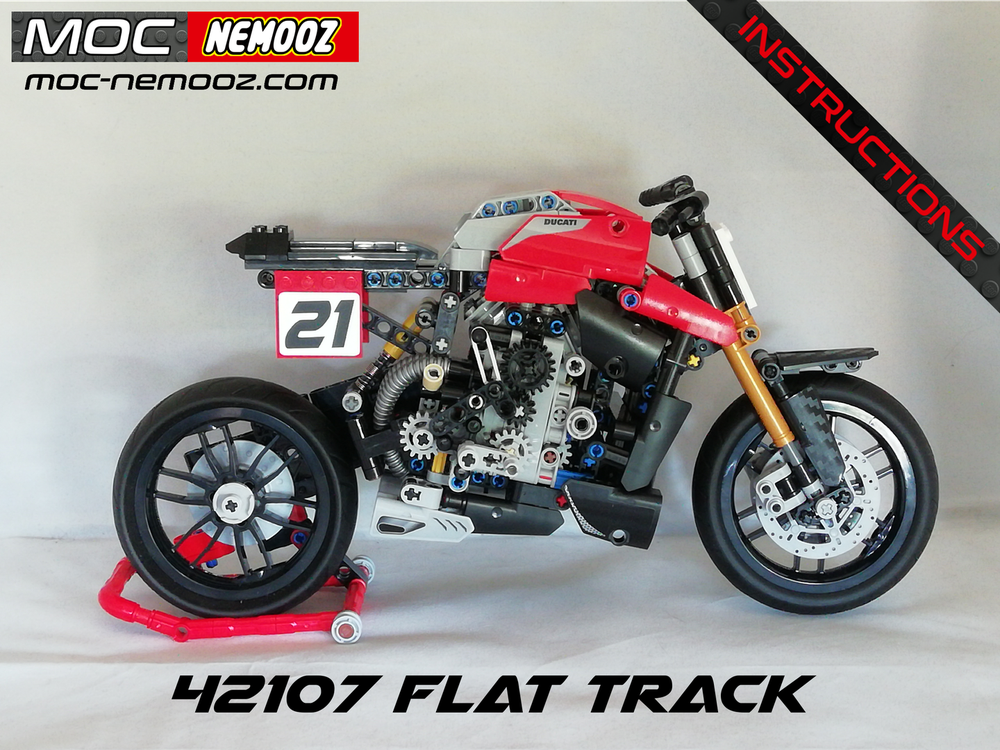 Lego Moc Ducati Flat Track V4 By Moc Nemooz Rebrickable Build With Lego