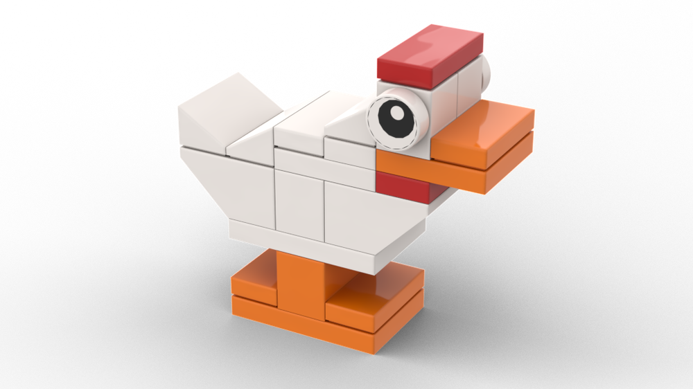 Lego Moc Chicken By 2in1 Rebrickable Build With Lego