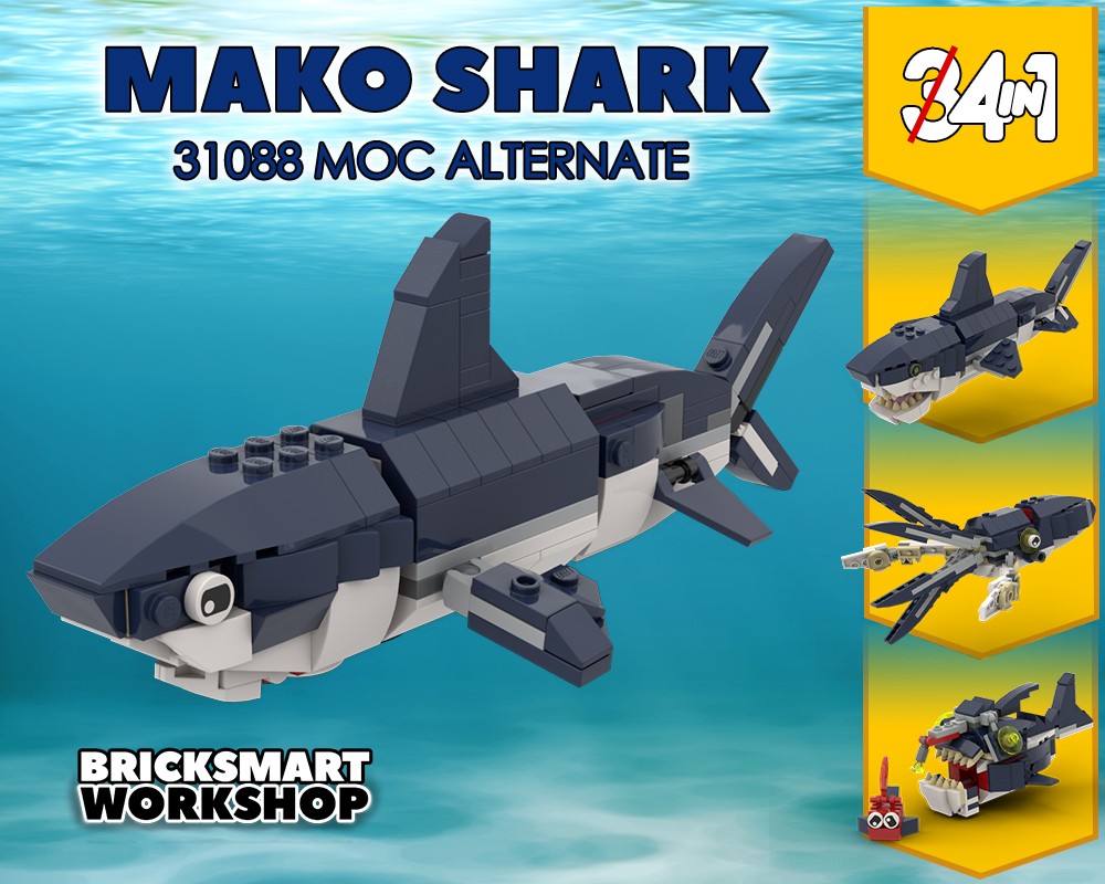 LEGO MOC Mako Shark 31088 Alternate by bricksmartworkshop | Rebrickable ...