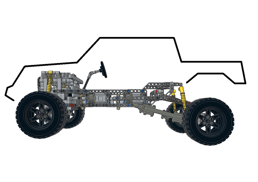 LEGO MOC 4x4 Chassis by zux | Rebrickable - Build with LEGO