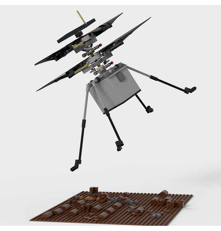 LEGO MOC NASA-Ingenuity Mars helicopter. Scale 1:5 by PedroJ ...