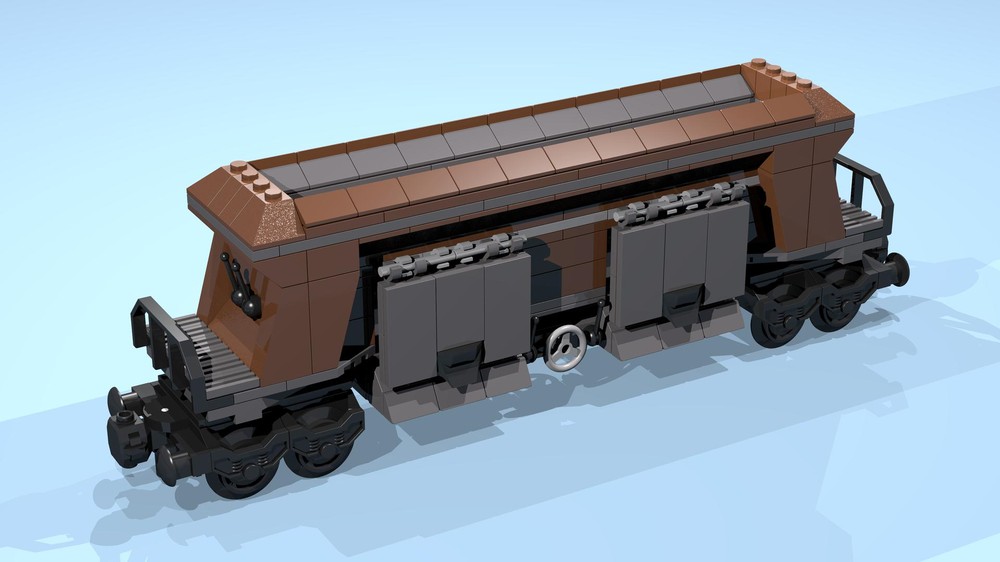 LEGO MOC 8-Wheel Coal Hopper (extended) by Echaton | Rebrickable ...