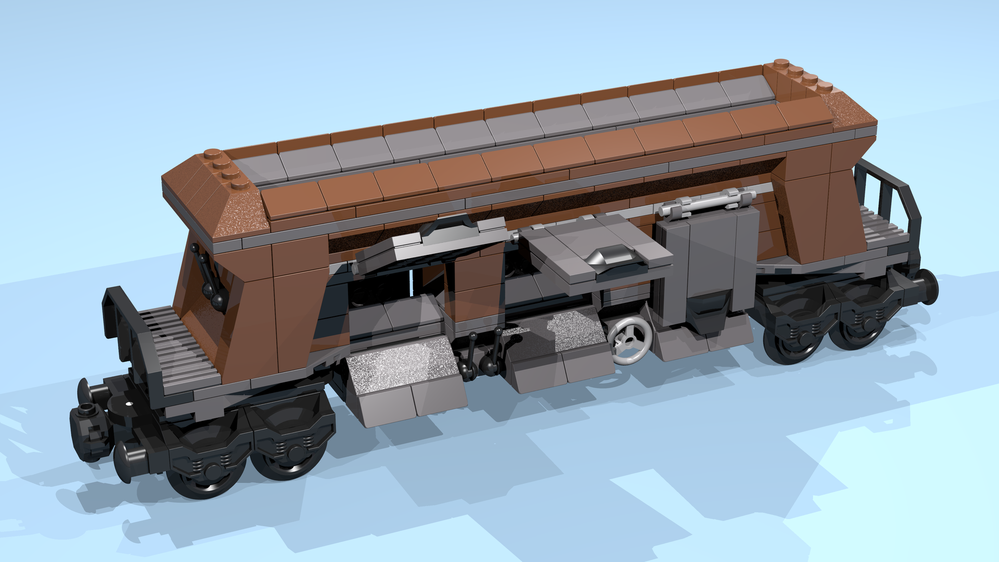 LEGO MOC 8-Wheel Coal Hopper (triple chute) by Echaton | Rebrickable ...