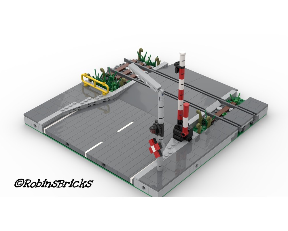 LEGO MOC Modular Street with Railroad Crossing by RobinsBricks ...