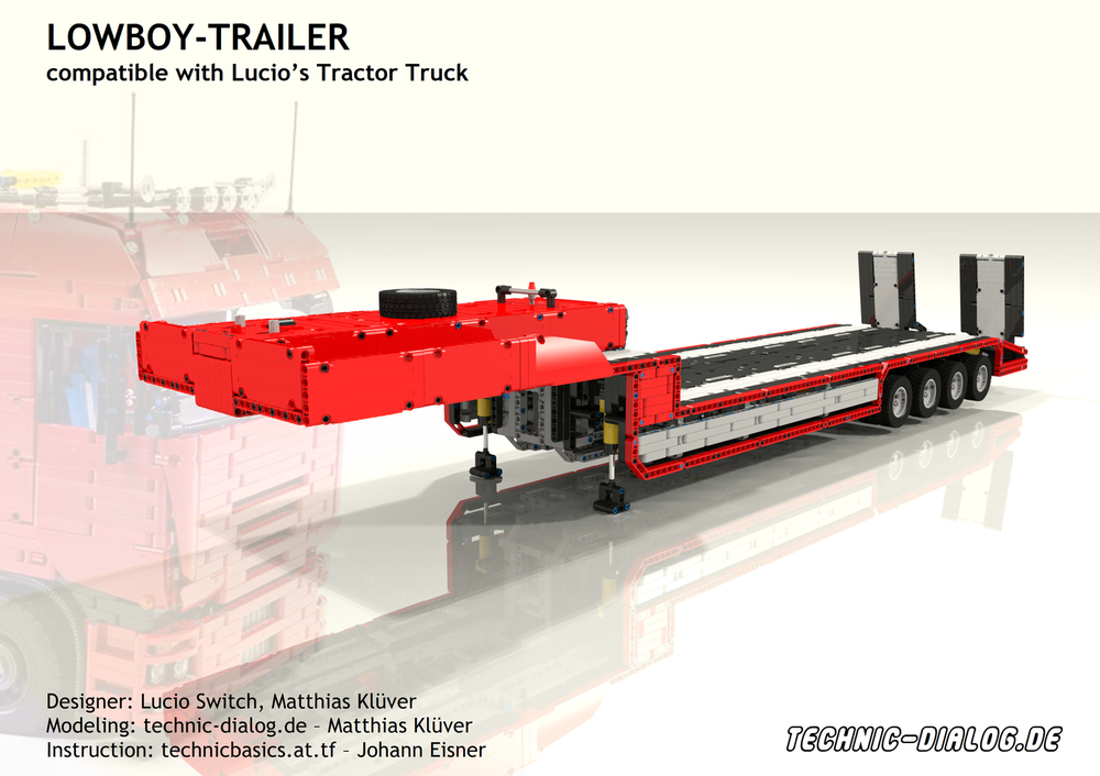 LEGO MOC LOWBOY-Trailer compatible with Lucio's Tractor Truck by ...
