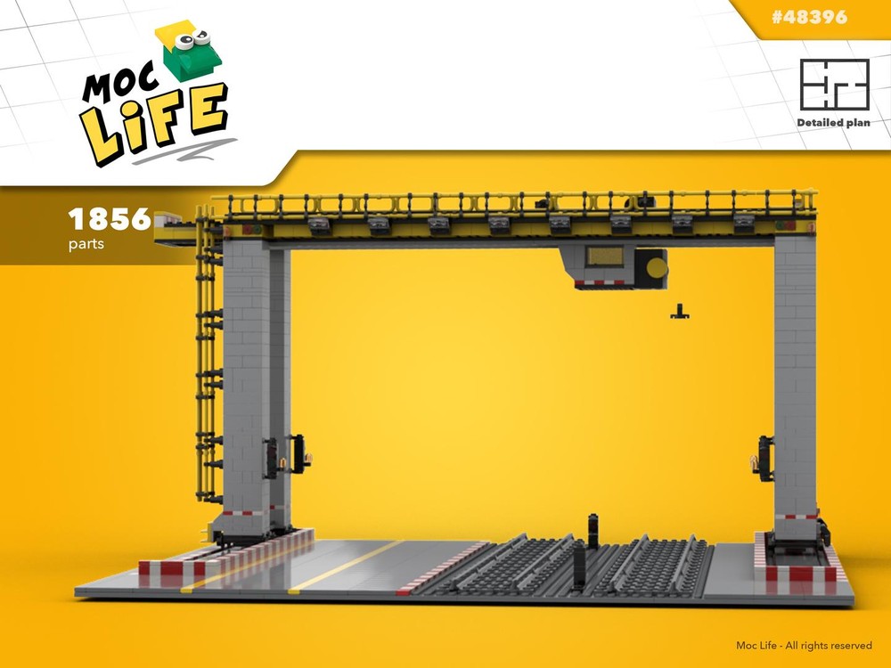 LEGO MOC Rail mounted crane by MocLife | Rebrickable - Build with LEGO