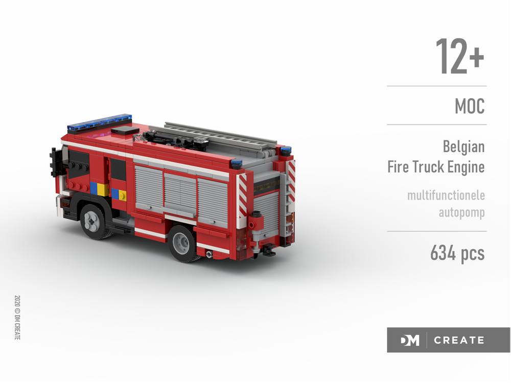 LEGO MOC MOC - Belgian Fire Truck Engine (multifunctionele autopomp) by ...